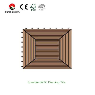 China Sunshien WPC decking tile for outdoor highly reliable as customer DIY organized for sale
