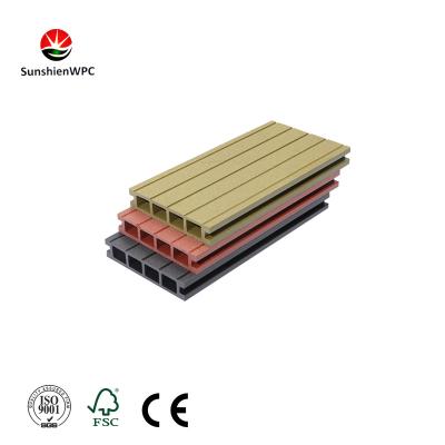 China Sunshien WPC factory offering waterproof WPC decking board,145*22mm wpc decking for sale