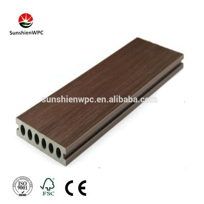 China Sunshien WPC engineered flooring PVC + Wood Composite (WPC) baseboard with HDPE coating for sale