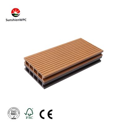 China Sunshien WPC producing HDPE plastic lumber material wpc laminated flooring for inhouse for sale