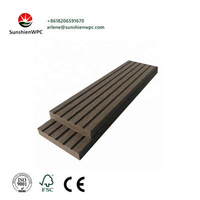 China Sunshien WPC Outdoor Patio Flooring composite decking board also used for porch and railing for sale