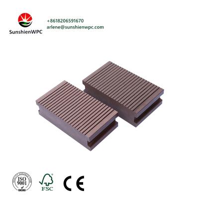 China Sunshien WPC Construction Durability made beautiful deck board was very thick and strong for sale