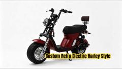SLEEU Retro Electric Scooter Custom High Power Harley Style