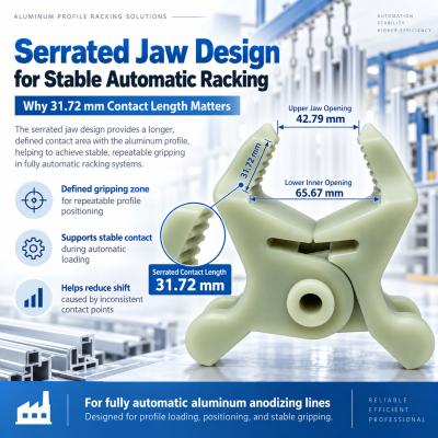 China Serrated Automatic Clamp Automatic 31.72 Mm Aluminum Profile Clamp   Racking for sale