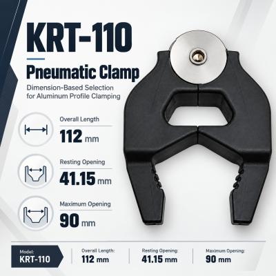 China Why Maximum Opening Is Not Enough When Selecting a Pneumatic Clamp: The Importance of a 41.15 mm Resting Opening for sale