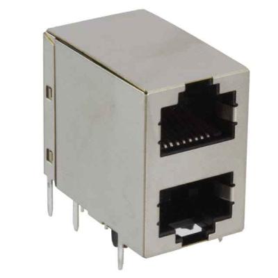 Cina Connettore Ethernet modulare RJ45 a scudo nero Cat 5 attraverso la posizione del foro 8 in vendita