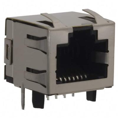 China Conector de Jacks Modulares Cat 5 Escudo Negro com terminação através do buraco à venda
