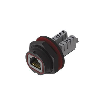 中国 ブラックシールドキャット5 RJ45 モジュール式ジャック 穴8位置接続器 販売のため