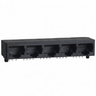 Cina Connectivity TE Cat 3 Shielded Black IC Modular Connectors RJ25 per dispositivi Ethernet Through Hole in vendita
