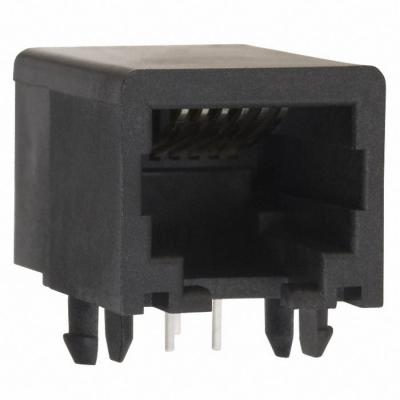 China Zwarte RJ45 modulaire aansluitingen met 8 posities voor Ethernet-verbindingen van categorie 3 Te koop