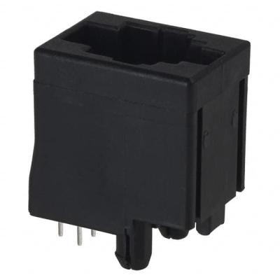 Cina TE Connectivity Cat 3 RJ22 Black Modular Ethernet Connector Through Hole Non protetto 4 posizione in vendita