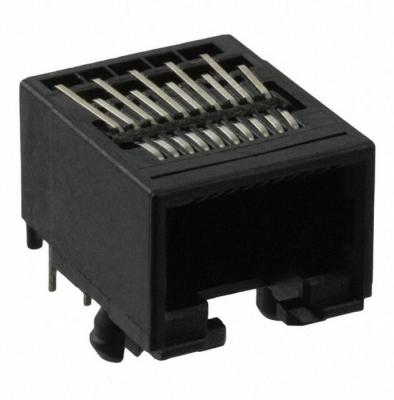 Cina Connettore modulare RJ45 a scudo nero Cat 5 con terminazione attraverso foro in vendita