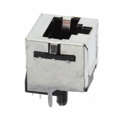 China Cat 3 Ethernet RJ45 Modulaire afgeschermde connectoren Zwart 8 Position Through Hole - 555-serie Te koop