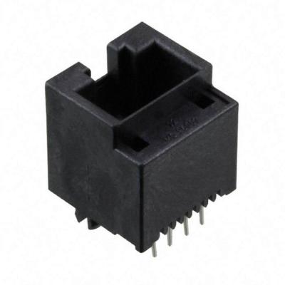 China Conectividade TE Cat 5e Escudo preto através do buraco 8 Posição RJ45 IC Connector à venda