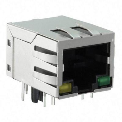 China Jacks modulares Cat 5 com escudo preto para conexão através de buracos à venda