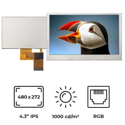 China Riverdi Active Optoelectronics HB IPS TFT Kleur Display Box met RGB achtergrondverlichting voor grafische weergave Te koop