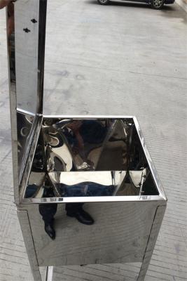 China 80L - 1000L Stainless Steel Storage Tank Bin For Plastic Resin Pellet Storing for sale