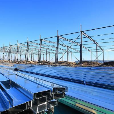 China Solid H-Shape Steel Beam Gas Station Canopy Steel Structure Frame Huis Te koop