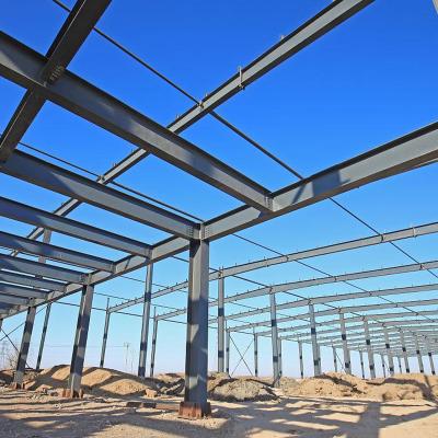 China Solid H-Shape Steel Beam Gas Station Canopy Steel Structure Frame Huis Te koop