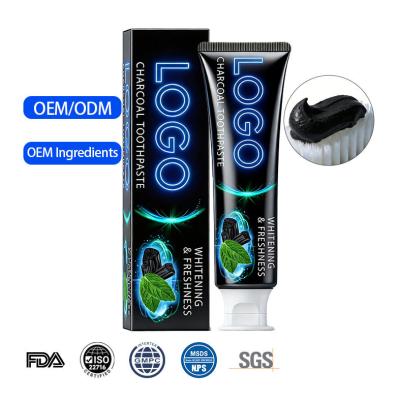 China Customizable Bulk Bamboo Charcoal Deep Teeth Clean Dental Remove Stains Oral Odor Brighten Teeth Rapid Whitening Toothpaste for sale