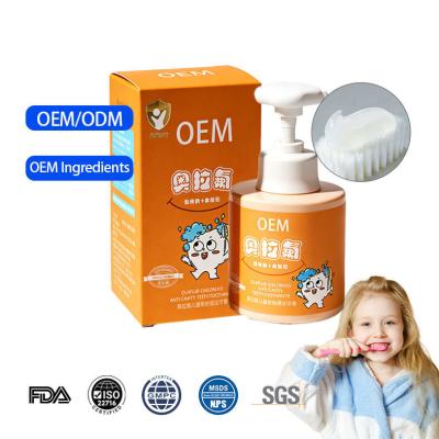 China Custom Herbal Kids Toothpaste OEM Sweet Fruit Stain Removal Whitening Fluoride Toothpaste Private Label Toothpaste for sale