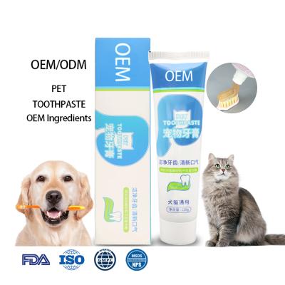 China Custom Pet Whitening Toothpaste Vanilla Chicken Flavor Cleans Pets' Mouths Suitable for Pets for sale