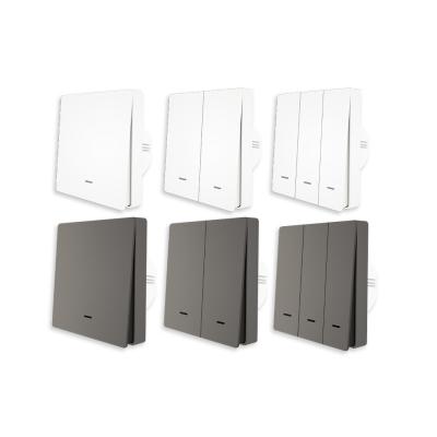 China NO Neutral No Capacitor Zigbee 3.0 Wireless Wall Push Button Smart Light Switch Tuya 2 Way IOT Smart Home Automation MOE for sale