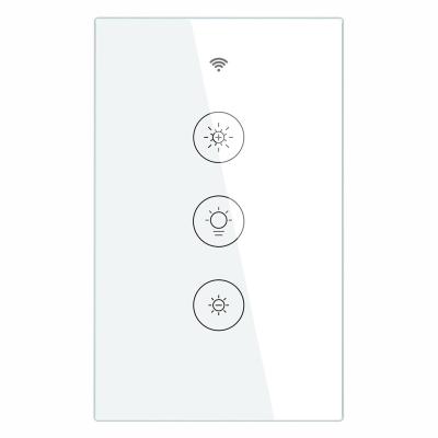 China Tuya Smart Dimmer Switch wifi led dimmer switch Smart 1/2Gang Compatible with Alexa and Google Assistant for sale