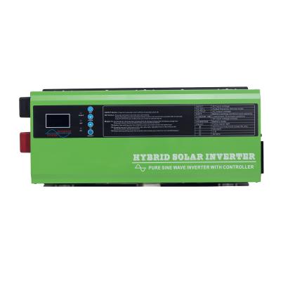 China 2kw 3kw 4kw 5kw 6kw 24vdc 48vdc 110vac 220vac power inverter sine wave 8000w solar hybrid pure sine wave inverter for sale
