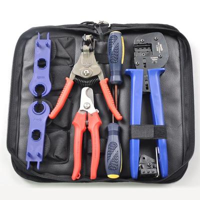 China Solar Tool Kit Bag Solar Tool Set Crimping Tool with Cable Stripper Cable Cutter Solar Connector Spanner 2.5/4/6mm2 PV for sale