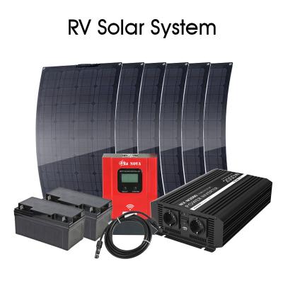 China 600W DIY RV/Boat Kits Solar System flexible rv solar panel+controller+inverter outdoor for sale