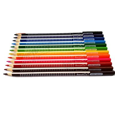 China Honeyboy Dipped Top And Stripped Color Pencil for sale