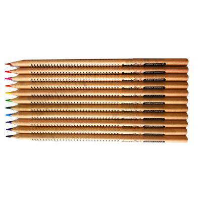 China Natural lWooden Nateral 7'' color pencil China with Roll printing and 3.0mmWater-soluble lead core  color pencil for sale