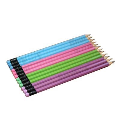 China Wholesale colorful 7inches simple hexagonal standard hb pencil with eraser for children and students for sale
