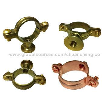 China Copper Pipe Clamps,0.05mm Tolerance, Customize all kinds of brass fittings for sale