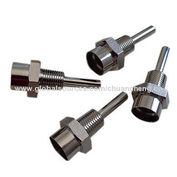 China CNC machining brass thermowell, CNC machining, machining parts for sale