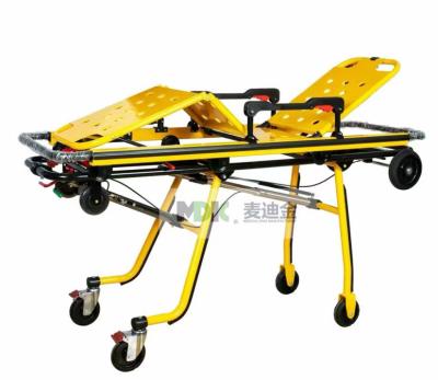 China Eerste Hulp Ambulance stretcher van aluminium met opvouwbare been mechanische structuur en hoogte aanpassing for sale