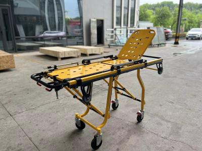 Cina Stretcher per ambulanze in alluminio ingrossato di fascia alta per soccorso di emergenza con altezza regolabile dello schienale per uso ospedaliero in vendita