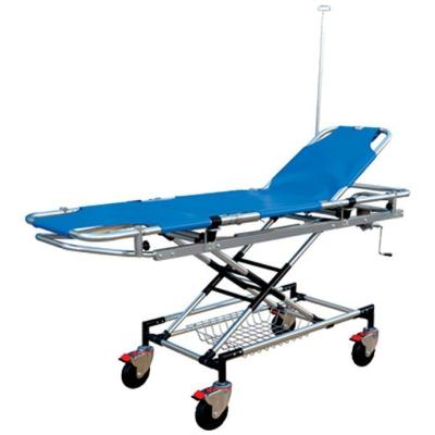 China O trolley médico azul de emergência de maca e veículo de transferência PVC superfície anti-sujidade à venda