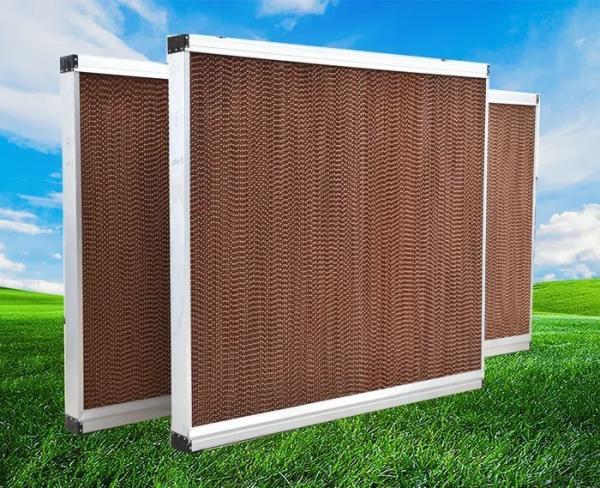 Quality Big Sale Husbandry Honeycomb Cellulose Evaporative Cooling Pad for Greenhouse Cooling System With Brown Color 10mm for sale