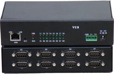 China 8 puerto RS232/422/485 serial al conductor del servidor/COM de Ethernet, edición industrial VU8 en venta