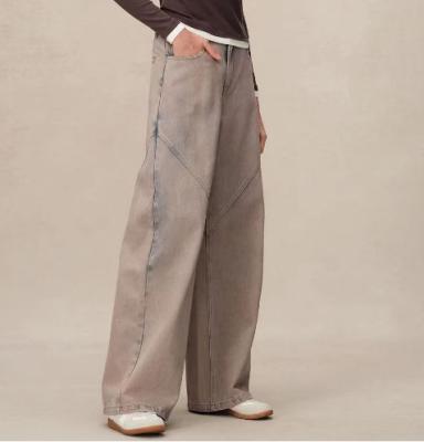 China Calças de denim de cintura alta e pernas retas à venda