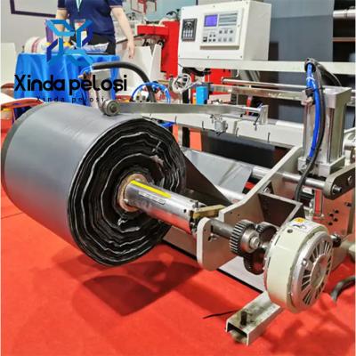 China Automatic Carry Bag Making Machine 220V Plastic Bag Cutting Machine With Auto Belt Conveyor for sale