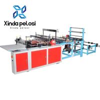 China Double Line Bottom Seal Bopp Pp Plastic Zipper Bag Making Machine Automatic for sale