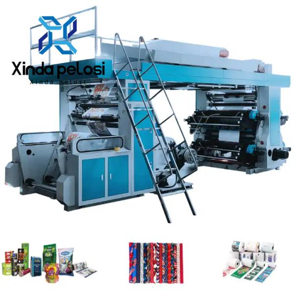 Quality 6 Colors Stack Type Flexo Digital Bag Printing Machine For Kraft Paper Thermal Paper for sale