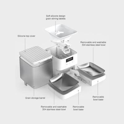 China Smart App Controlled Cat Feeder Single Basin Wifi Pet Feeder 5L Te koop