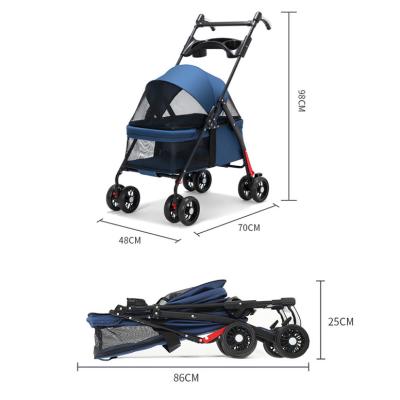 Cina 60 kg di sedia a rotelle, passeggino per animali da compagnia in nylon, colore personalizzato con pad rimovibile in vendita