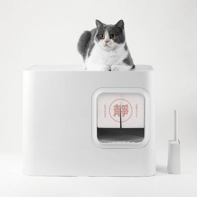 Cina Scatola di lettiera per gatti in interno facile da pulire, formato rettangolare, design ABS in vendita