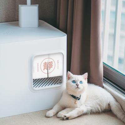 Cina Scatola di lettiera per gatti in interno facile da pulire, formato rettangolare, design ABS in vendita