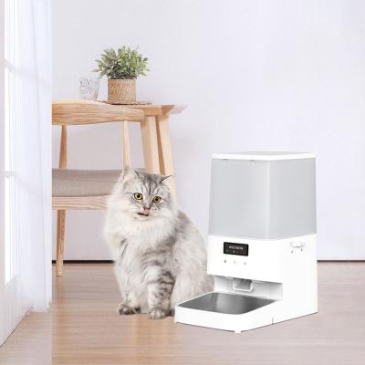 China Smart App Controlled Cat Feeder Single Basin Wifi Pet Feeder 5L Te koop